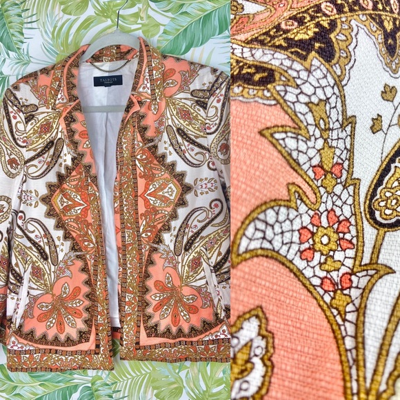 Talbots | Jackets & Coats | Talbots Open Front Blazer Jacket Size Peach ...